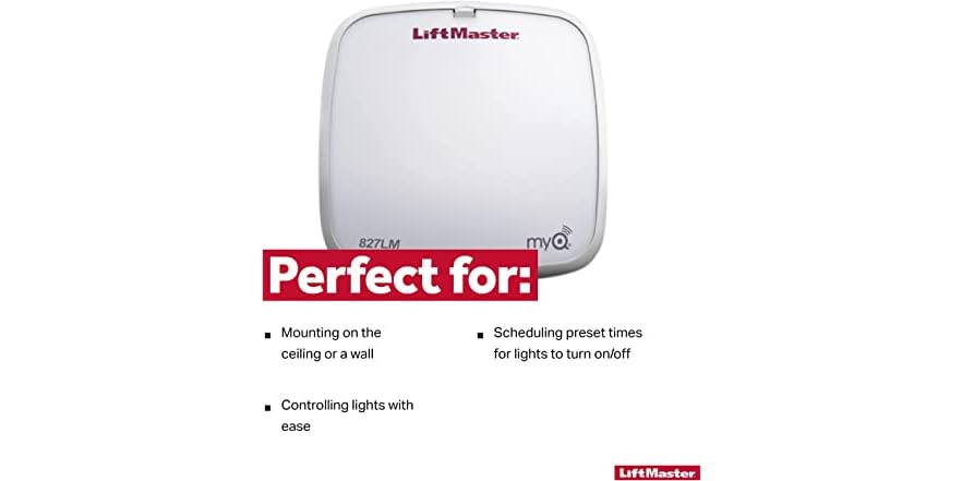 LiftMaster 827LM Ceiling or Wall Mounted MyQ Remote