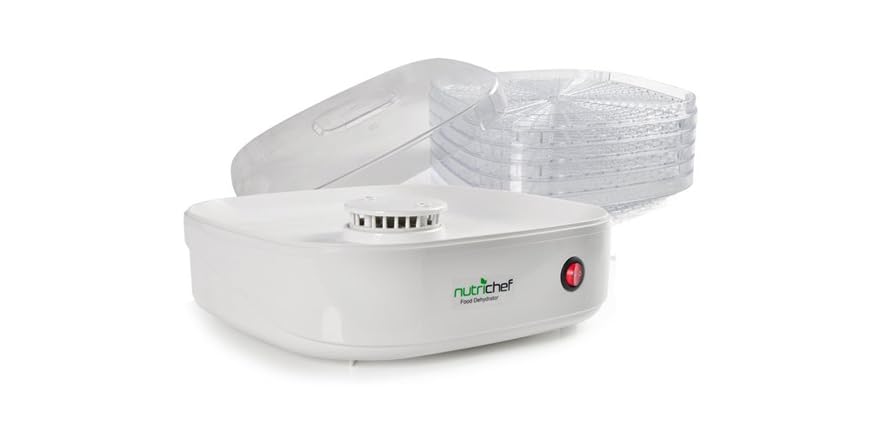 NUTRICHEF Food Dehydrator 5 Tray With Fan
