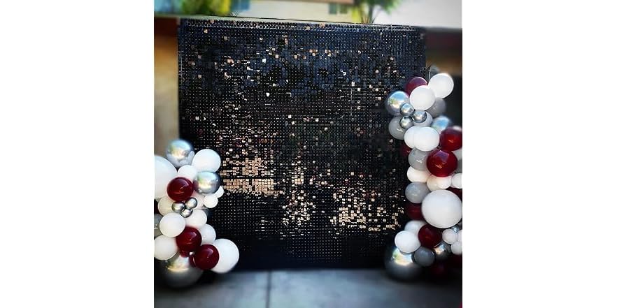 Black Shimmer Wall Backdrop Panel