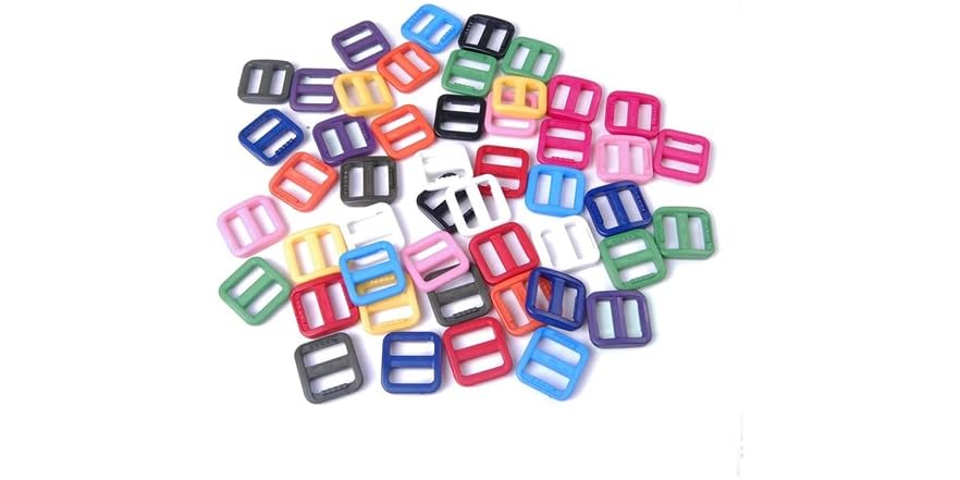 50 PC Plastic Adjust Buckles For Straps