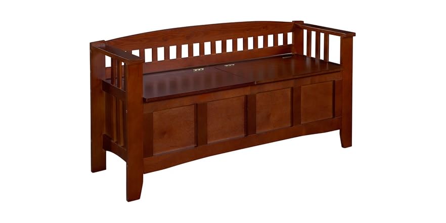 Split Seat Storage Bench