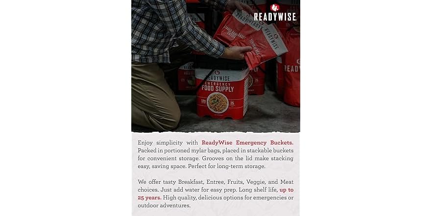 READYWISE Breakfast Bucket, 120 Servings