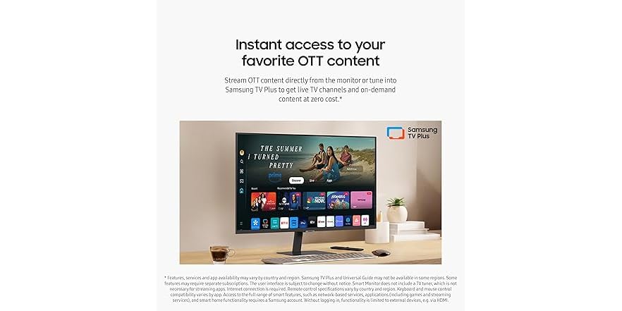 Samsung 43" Smart M7 4K Monitor | LS43DM702UNXGO