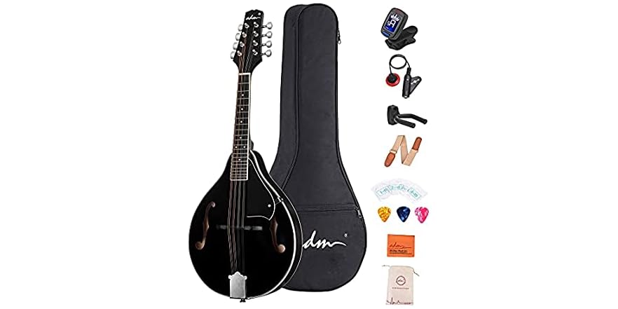 ADM Music A Style Acoustic Mandolin Instrument With Case