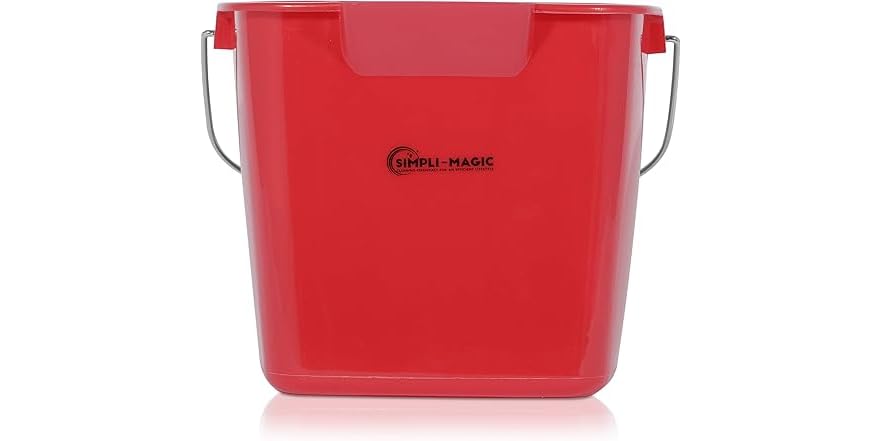 Simpli-Magic Red Pail Buckets, Set of 3