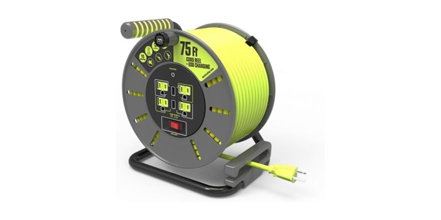 MasterPlug Heavy Duty Extension Cord Reel