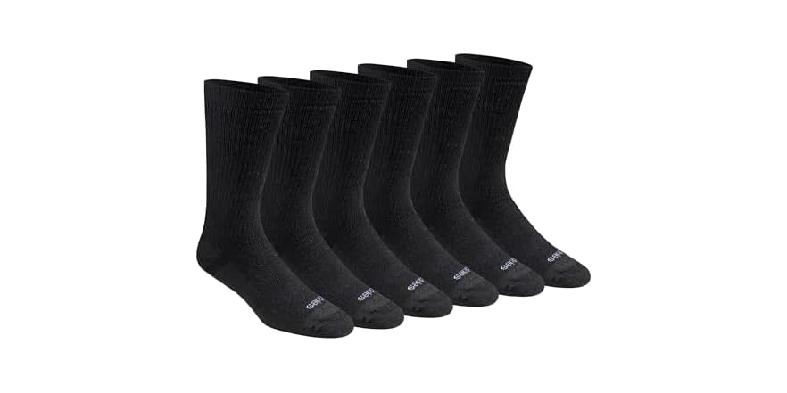 Dickies Men's Dri-Tech Crew Socks 6 Pairs L,XL