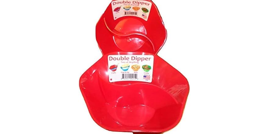 Double Dipper Bowl - Set of 2 (Red)