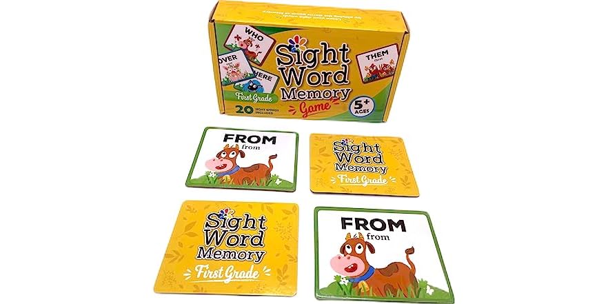 Sight Word Memory Game / Matching Game (Kindergarten)