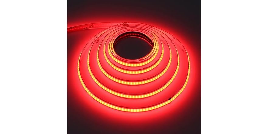 5V USB COB Red LED Strip Light 2 Pack