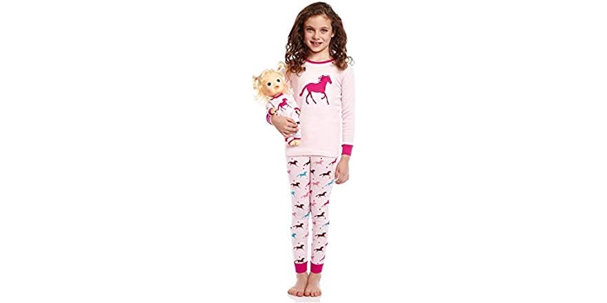 Matching Doll and Girls Pajamas Set