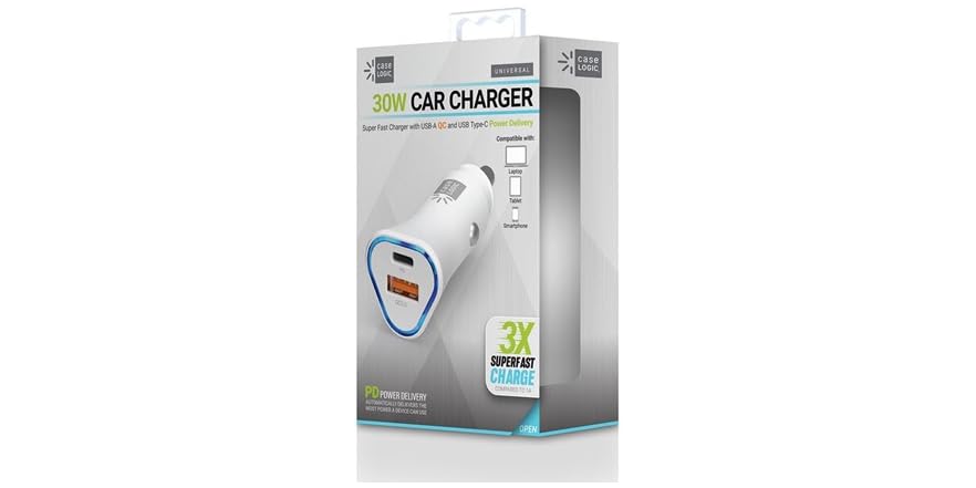 Case Logic 30W PD USB/USB-C Car Charger