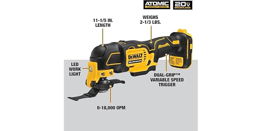 DEWALT DCS354B ATOMIC 20V MAX* Oscillating Tool (Open Box)