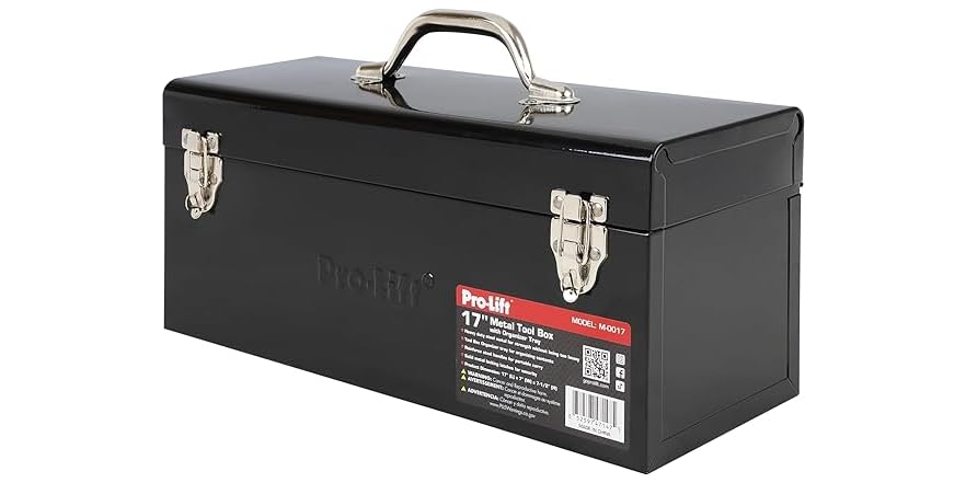 Pro-Lift Steel Tool Box – 17-inch