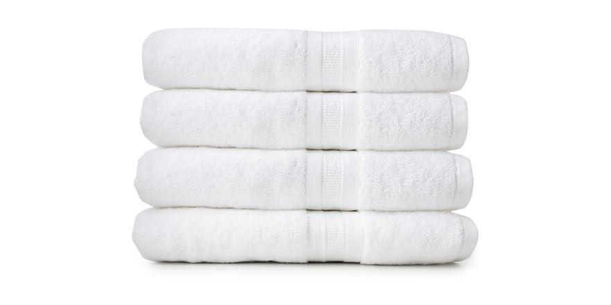 MicroCotton 4pc Bath Towel Set-8 Colors