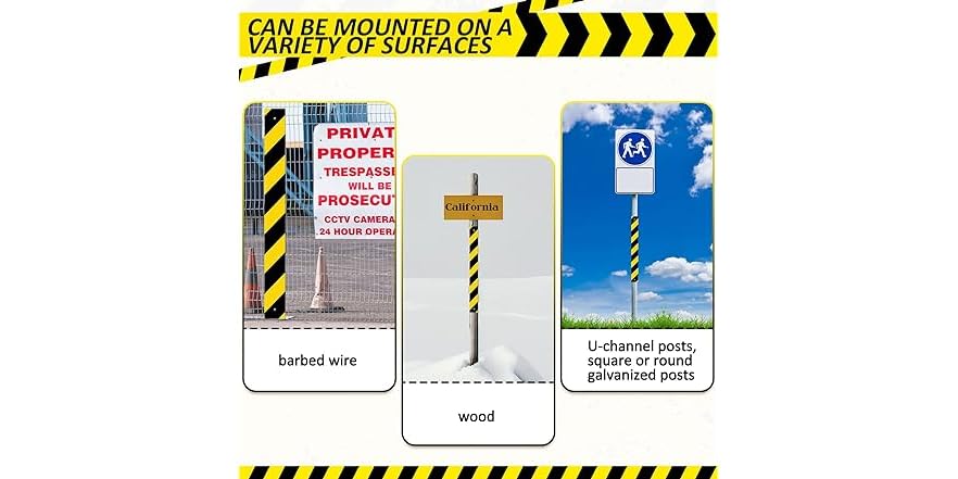 2PC 30x3" Reflective Sign Post Panels
