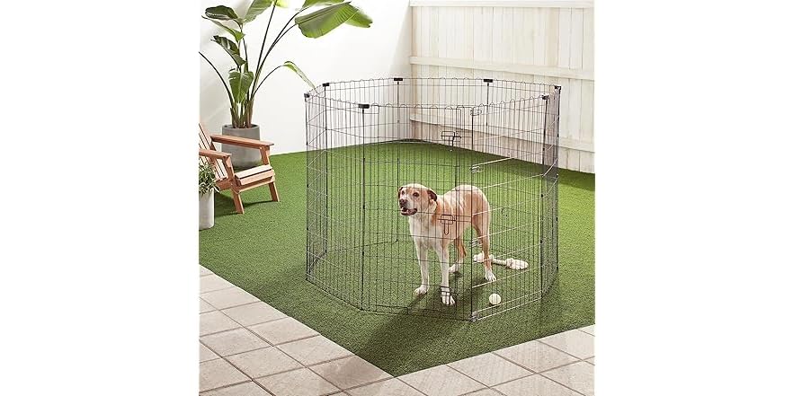 Amazon Basics Foldable Octagonal Metal Playpen