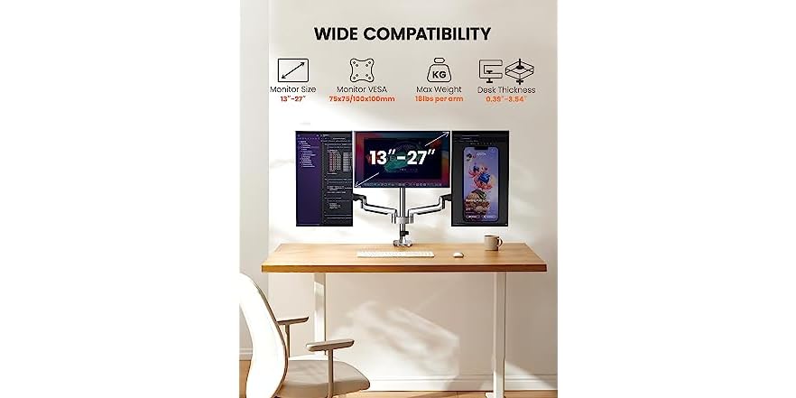 ErGear Triple Monitor Stand for Desk