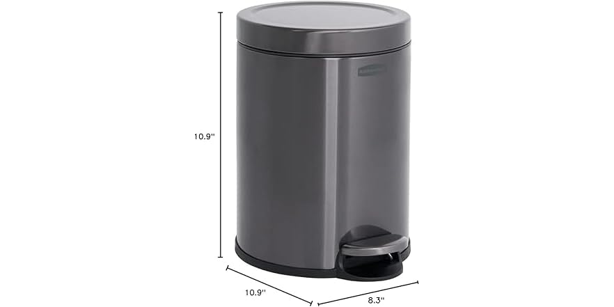 Rubbermaid SS Round Step-On Trash Can