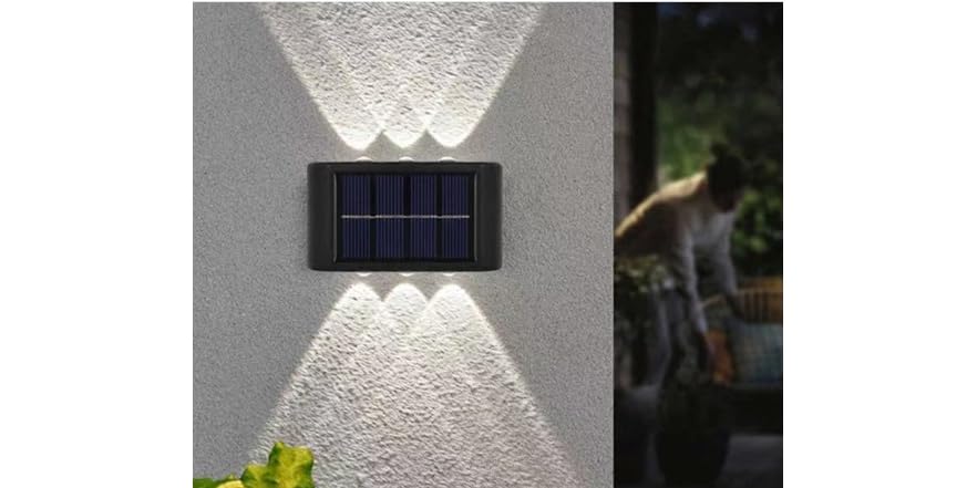 4-Pack Solar Wall Light Sconces