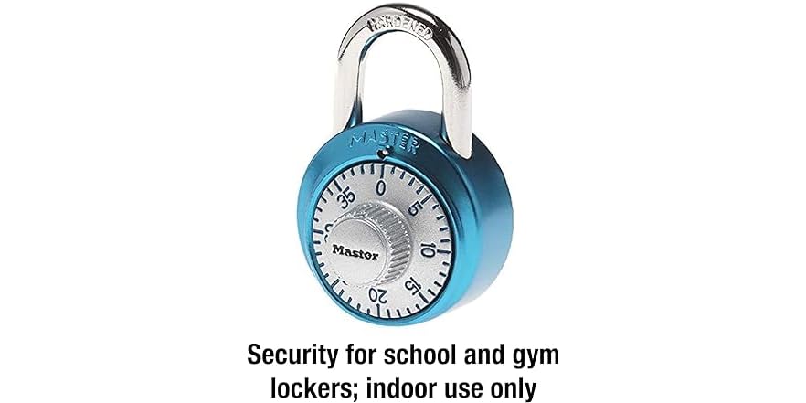 Master Lock Locker Combination Padlock Lt.Blue
