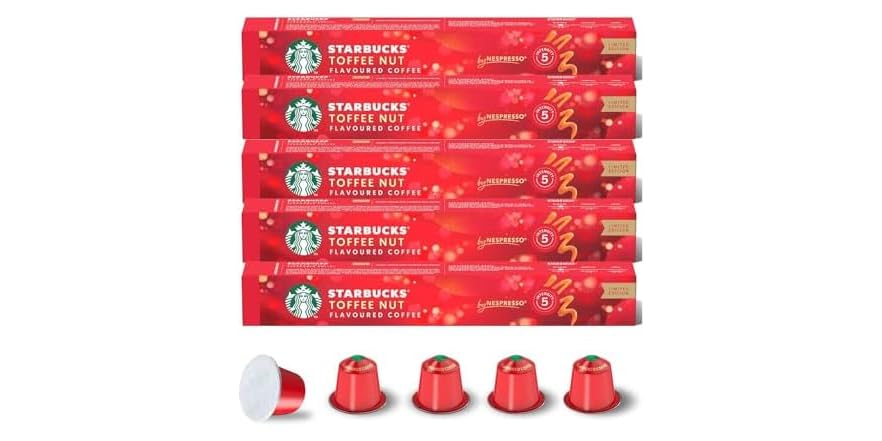 Starbucks by Nespresso Toffee Nut Coffee, 120 Count