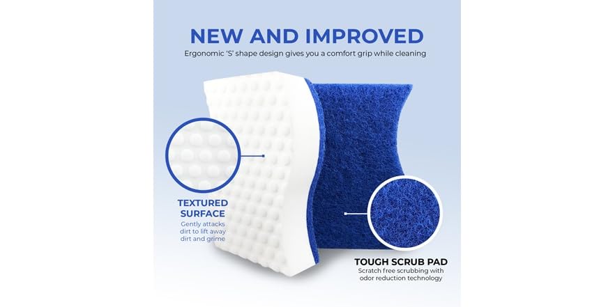 2-In-1 Duo Magic Eraser and Scrub Sponge, 20-Pack