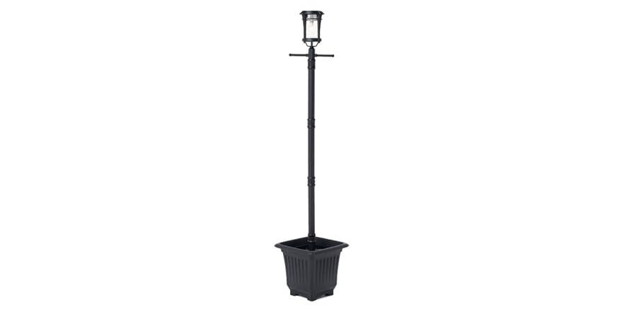 Solar Lamp Post & Planter Combo