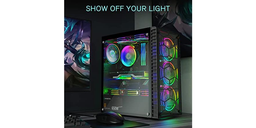 MUSETEX ATX PC Case Mid-Tower G05S6-HB (Open Box)