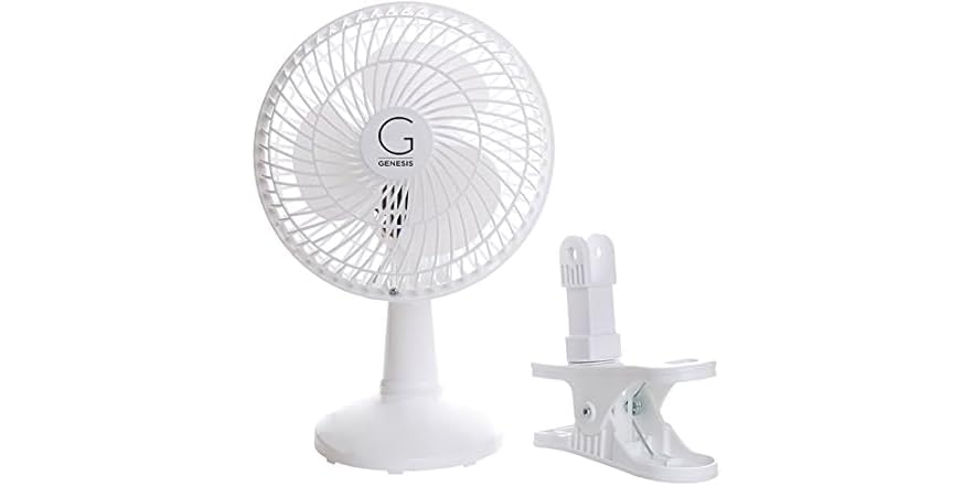 Genesis 6-Inch Clip Convertible Table-Top & Clip Fan 401249