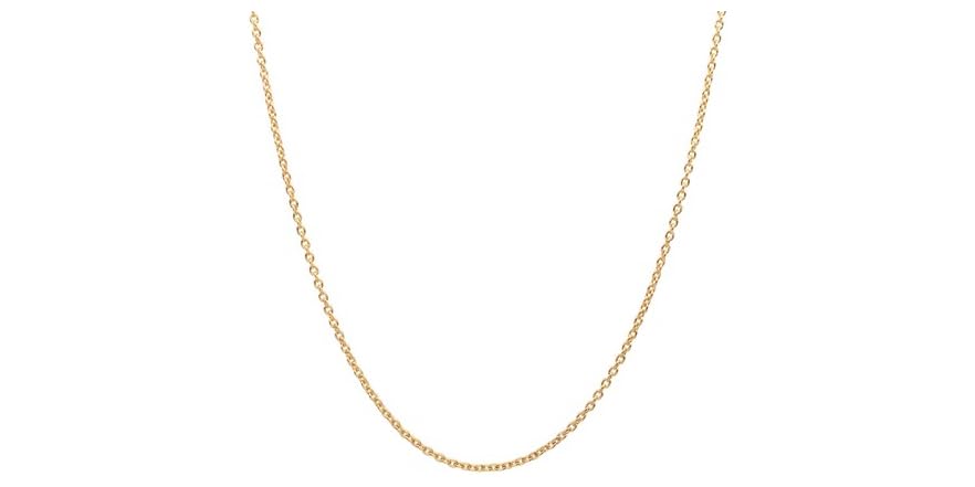10K Gold Round Rolo Chain Necklace