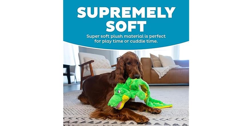 Outward Hound Squeaker Matz Plush Gator Dog Toy, XL 642833