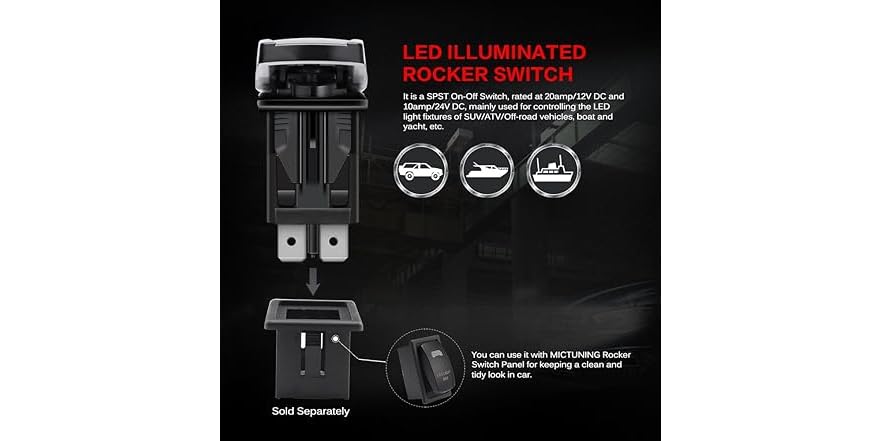 MicTuning Laser On-Off Rocker Switch