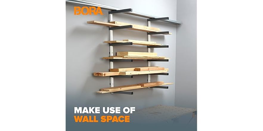 BORA Wall Rack 6 Tier - Gray/White