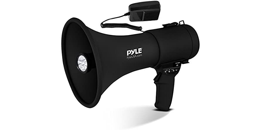 (NEW) Pyle 50W Megaphone with Microphone