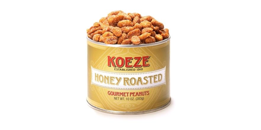 (12 Pack) Gourmet Peanuts 10oz Tins - Honey Roasted