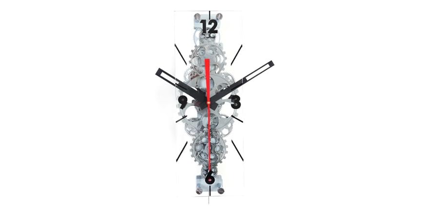 Moving Gear Wall Clock - Rect.