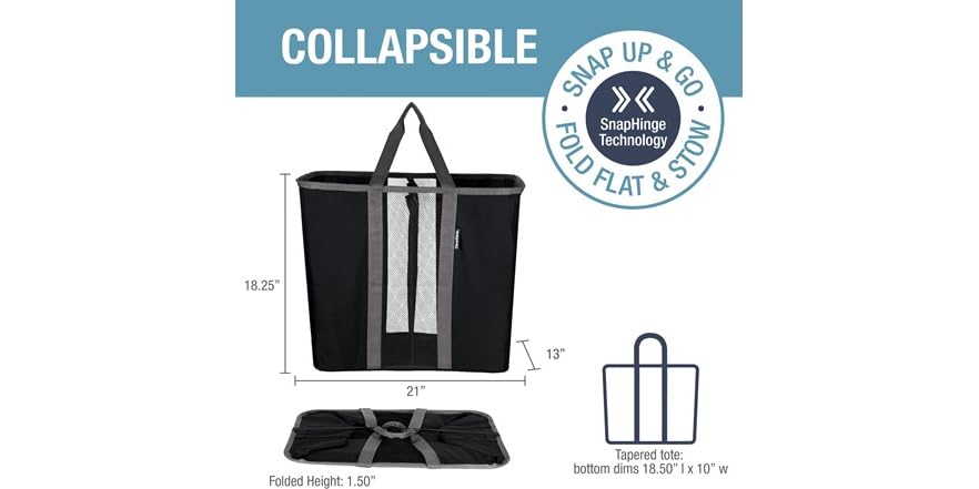 CleverMade 2pk Collapsible Laundry Basket