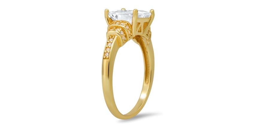 Queen Jewels Princess-cut CZ Ring