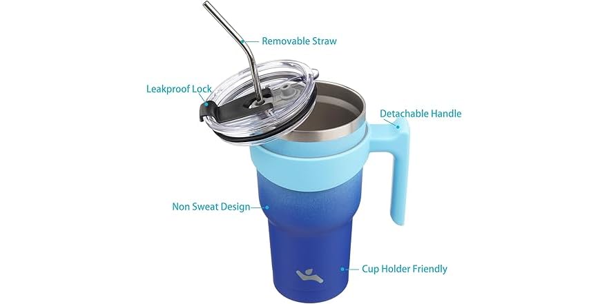 Konokyo 40 oz Tumbler with Handle