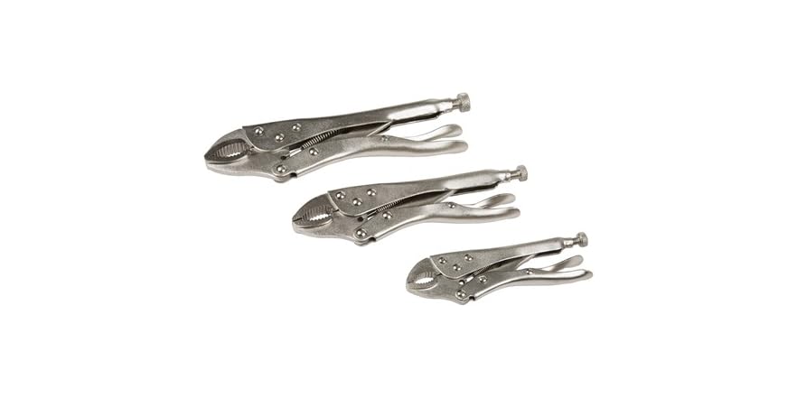 3-PC Locking Plier Set with Storage Pouch