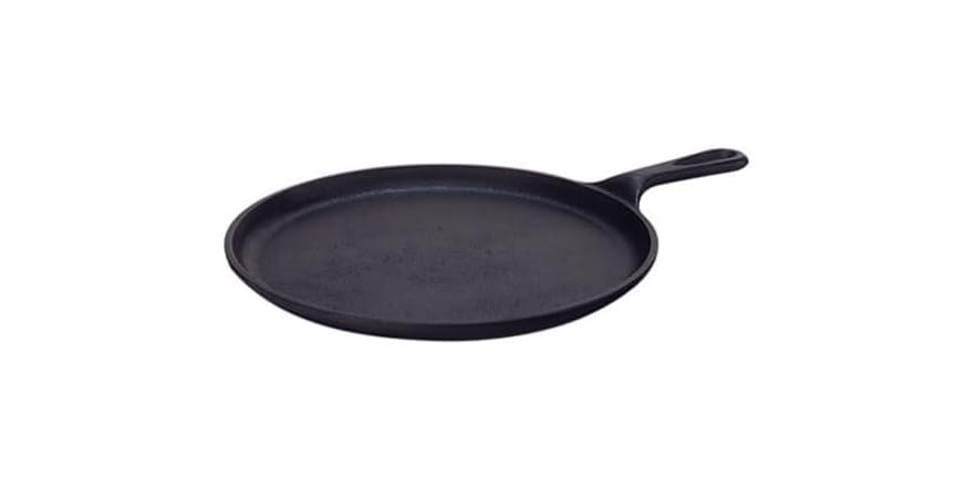 Lodge L9OG3 Cast Iron Round Griddle, Pre-Seasoned, 10.5-inch