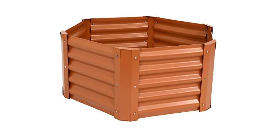 41" Steel Hexagon Raised Garden Bed