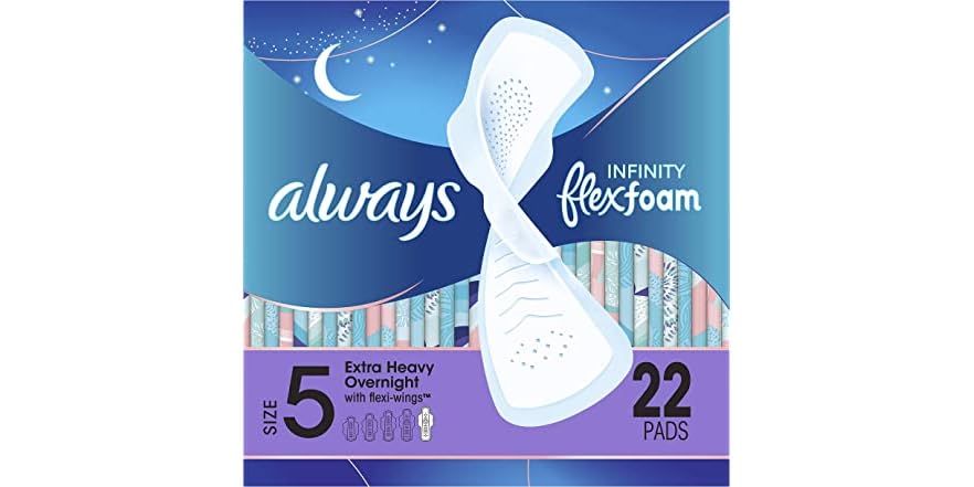 Always Infinity FlexFoam Pads for Women,