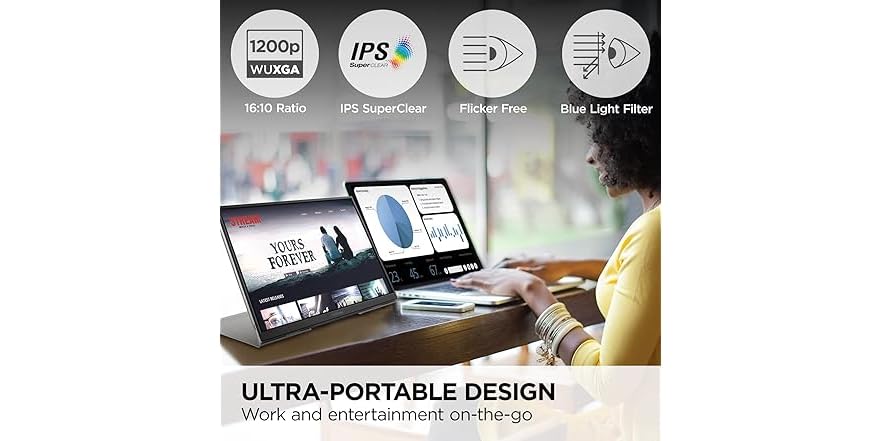 ViewSonic VG1656N 16" 1200p Portable Monitor