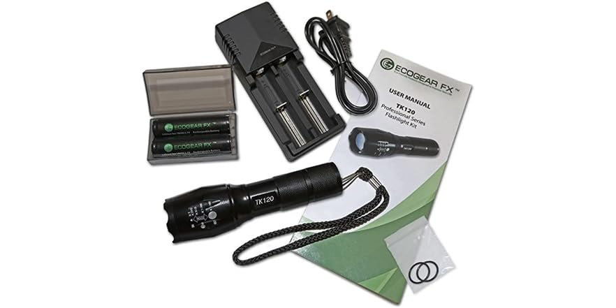 EcoGear FX LED Tactical Flashlight Kit TK120