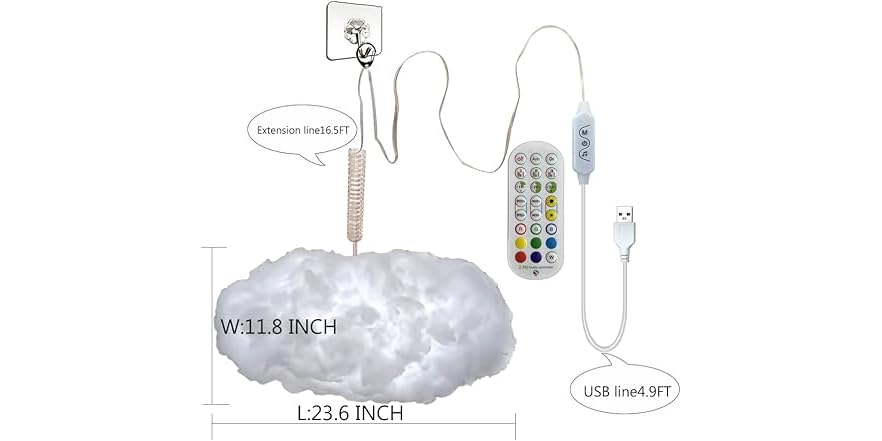 3D Cloud Lightning Light Kit With App