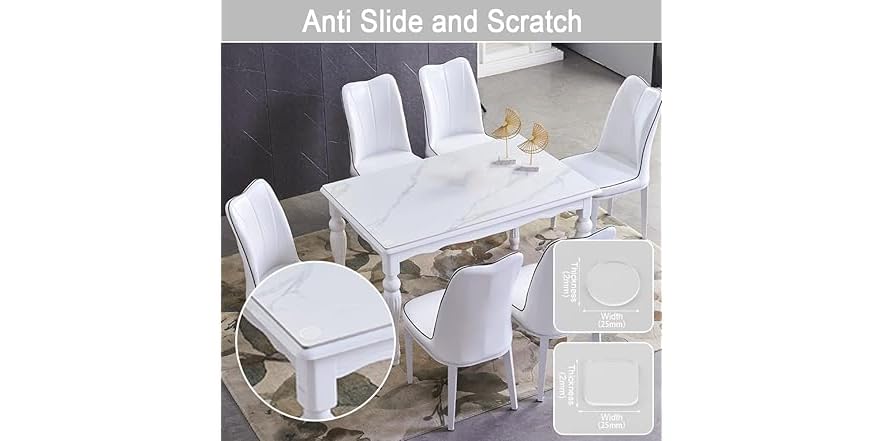 Soft Glass Table Top Bumpers 20 Pack