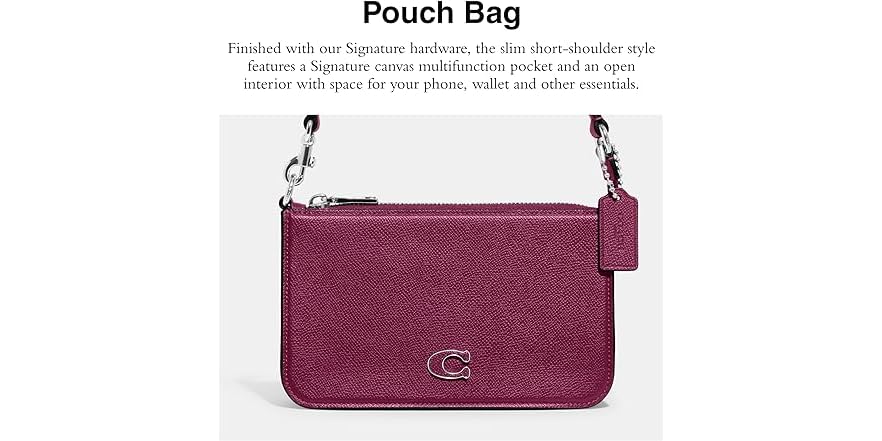 Coach Pouch Bag in Crossgrain Leather