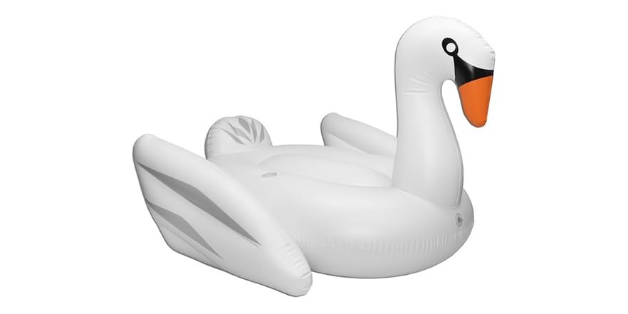 GoFloats Giant White Swan Pool Float